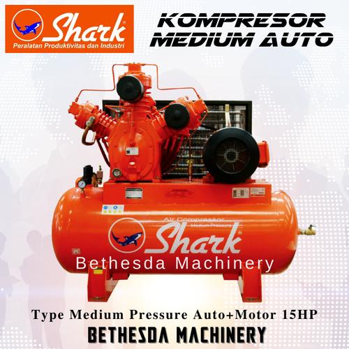Jual Kompresor Angin Motor 15 HP Air Compressor Premium 12 Bar Shark ...