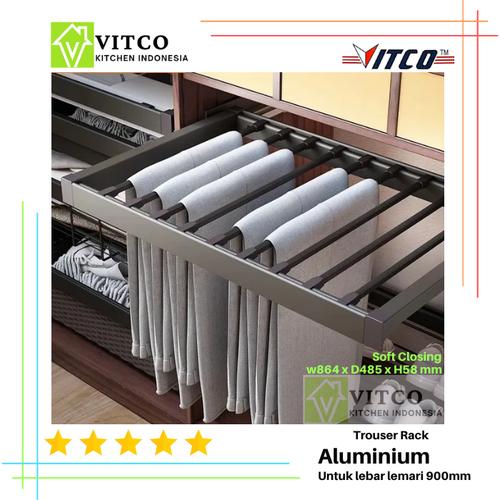 Jual VITCO Trouser Aluminium Rack Soft Closing / Gantungan Celana ...