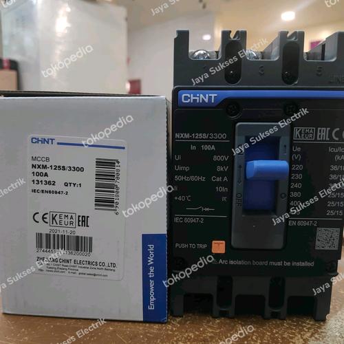 Jual NXM-125S/3300 MCCB 3P 100A 25KA CHINT - Jakarta Pusat - Jaya Sukses Electrik | Tokopedia