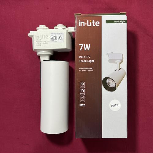 Jual INTA277 Track Light Kap Lampu Rel LED 7w Body Putih Inlite - 4000k ...