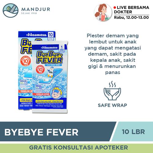 Jual ByeBye Fever anak Dus Isi 10 Lembar - Plaster Kompres Demam Untuk ...