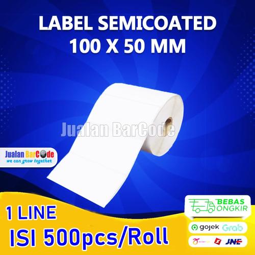 Jual STIKER LABEL SEMICOATED 100x50 | 100 x 50 | 10cm x 5cm ISI 500 ...