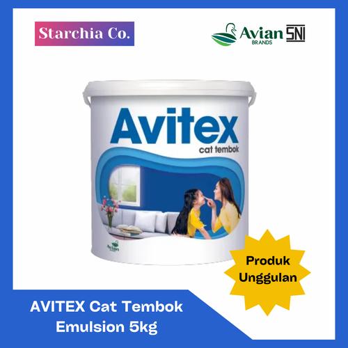 Jual AVITEX Cat Tembok Emulsion 5kg Avian Brands - Super Black ...