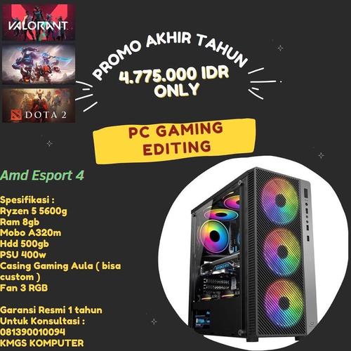 Jual PC GAMING DAN EDTING MURAH RYZEN 5 5600G | KOMPUTER RAKITAN - Kota ...