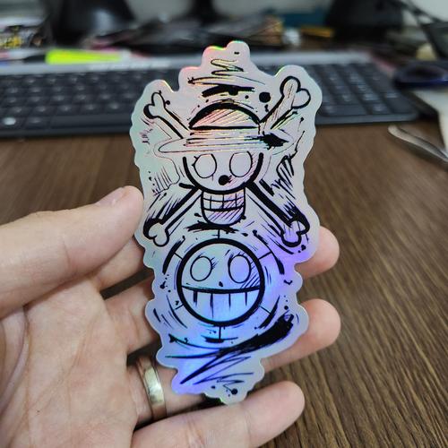 Jual Sticker Hologram Anime Besar - PSH1273 - One Piece - Mugiwara x ...