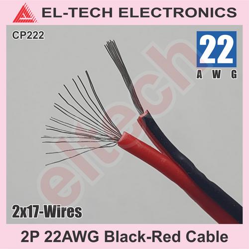 Jual 1 Meter 22AWG 2468 2P 2Pin 2 P Pin Red Black Cable Kabel Merah ...