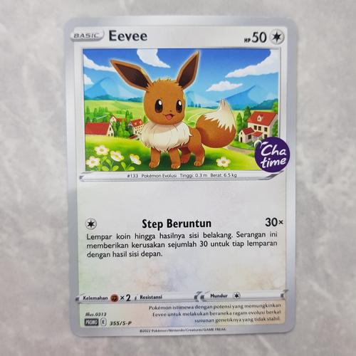 Jual Kartu Pokemon x Chatime Promo Card Tcg Indonesia - Eevee - Jakarta ...
