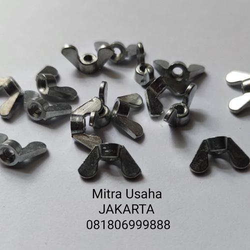 Jual Mur Kuping m4 babet Galvanis/ Wing nut / Mur kupu kupu - Jakarta ...