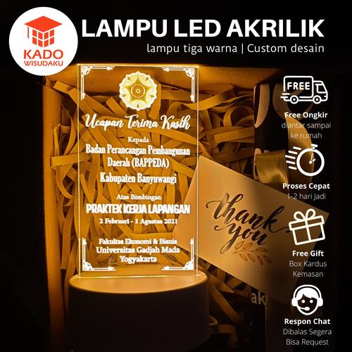 Jual LED Akrilik Custom Ucapan Terima Kasih PKL - Kab. Sleman - Kado ...