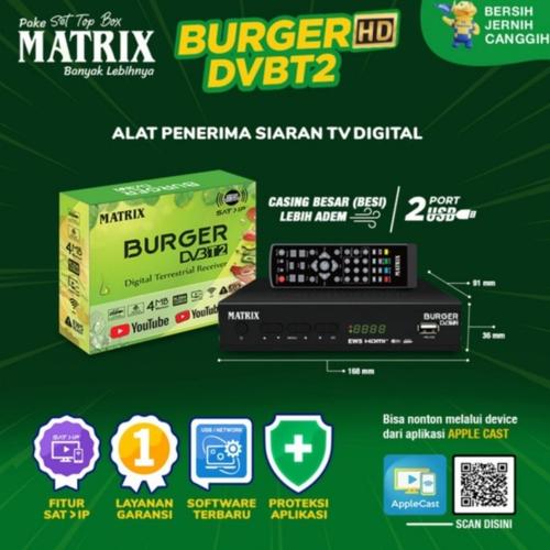 Jual Set Top Box Tv Digital Matrix Burger Hijau Receiver TV DVB T2 ...