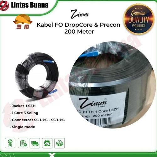 Jual SM - Kabel dropcore FTTH PRECON 1 CORE 200 METER Zimmlink - Kota ...