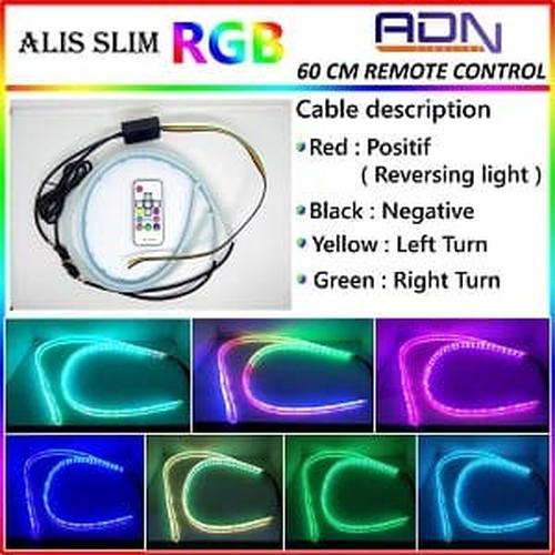 Jual DRL FLEXIBLE 60CM REMOTE RGB LED FLEXIBLE SLIM REMOTE RGB - RGB ...