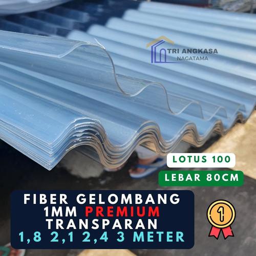 Jual LOTUS 100 Atap Fiber Gelombang Transparan Premium + UV Protection ...