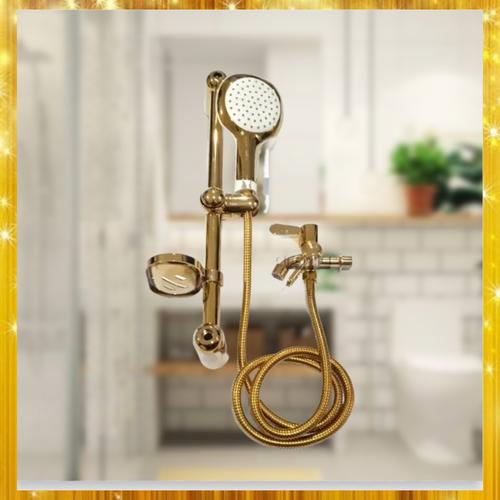 Jual Paket Shower Tiang Stainless Gold / Shower Besar Tekanan Air ...