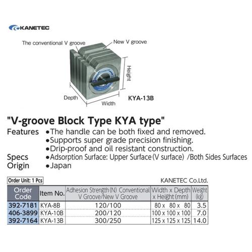 Jual V Groove Square Magnetic Block Type KYA Force 200/100N KANETEC KYA ...