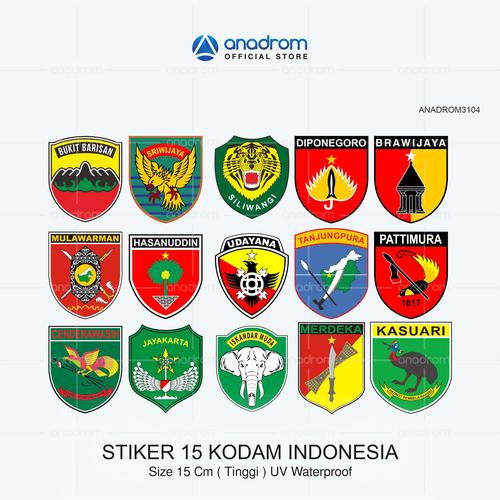 Jual Sticker Kodam Indonesia I Size 15 Cm UV Waterproof I Anadrom ...