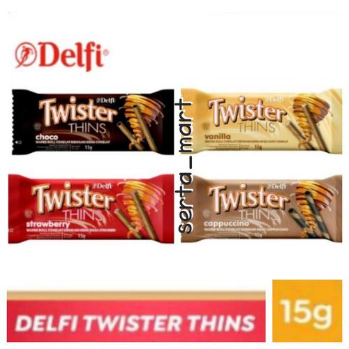 Jual Delfi Twister Thins 15gr - Wafer Rolls Twister Vanilla / choco ...