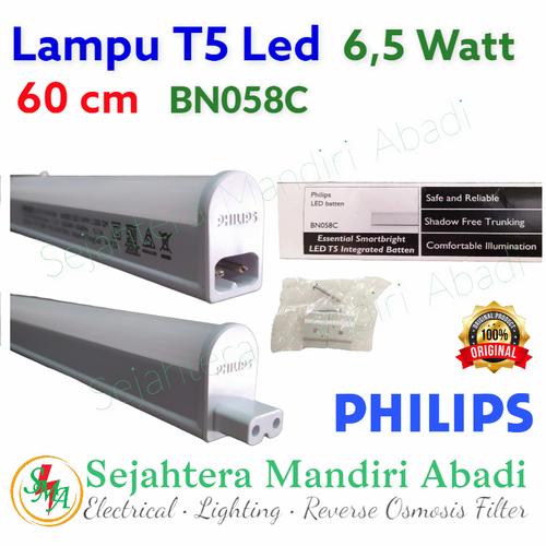 Jual Lampu T5 Led Philips 6,5 Watt BN058C 60cm Varian 3000K 4000K 6500K - Putih 6500K - Kota ...