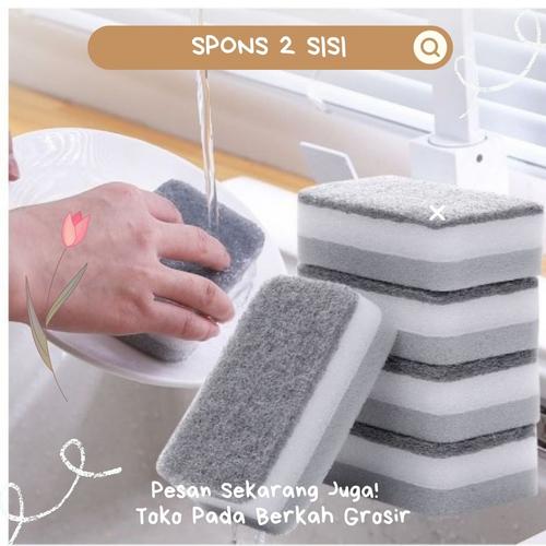 Jual Spon Cuci Piring 2 Sisi Busa Sponge Cuci Piring Spons Alat Cuci ...