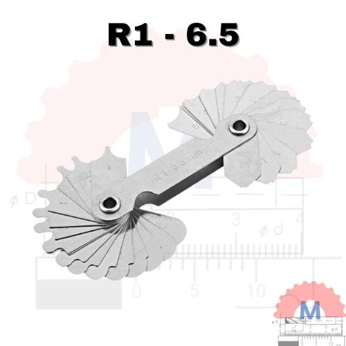 Promo Mal Radius gage pengukur radius inside outside - R 1mm - 6.5mm ...