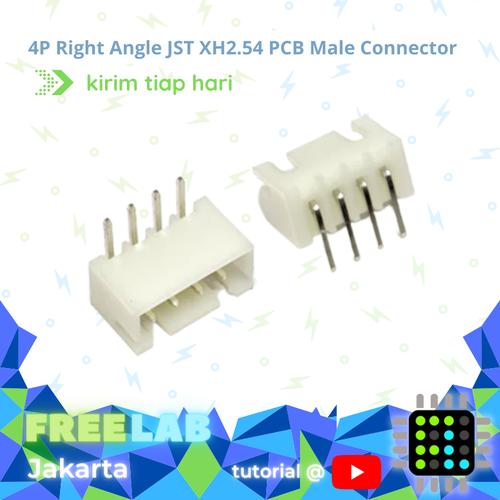 Jual 4P Right Angle JST 4 Pin XH2.54 Socket Bengkok 2.54mm Male PCB ...