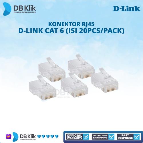 Jual Konektor RJ45 D-Link Cat 6 (isi 20pcs/pack)- Konektor Kabel RJ45 ...