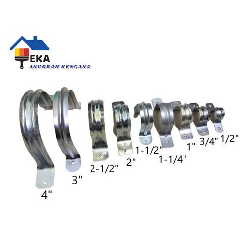 Jual Klem Pipa Plat / Clamp Pipa Pipe Paralon Besi / Klem Omega ...