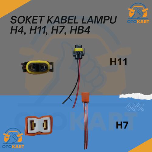 Jual SOKET LAMPU MOBIL MOBIL H4 H7 H11 HB4 / SOCKET BOHLAM LAMPU MOBIL ...