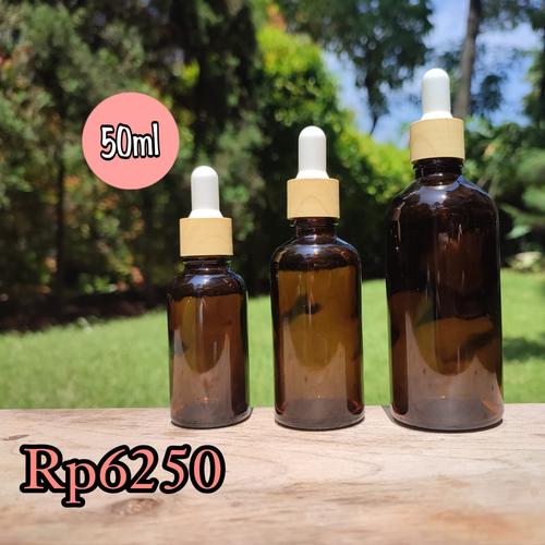 Jual Botol 50ml Kaca Amber Botol Serum Kosong Botol Treatment Essential ...