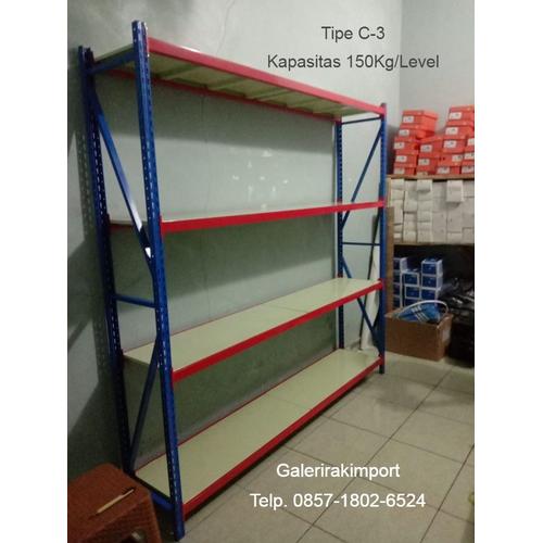 Jual Rak Besi Baja Lightduty Kapasitas beban 150Kg/Layer - STARTER 5 ...