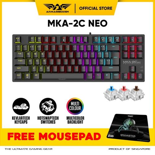 Promo Keyboard Gaming Mechanical Armaggeddon MKA-2C NEO Psychraven TKL ...