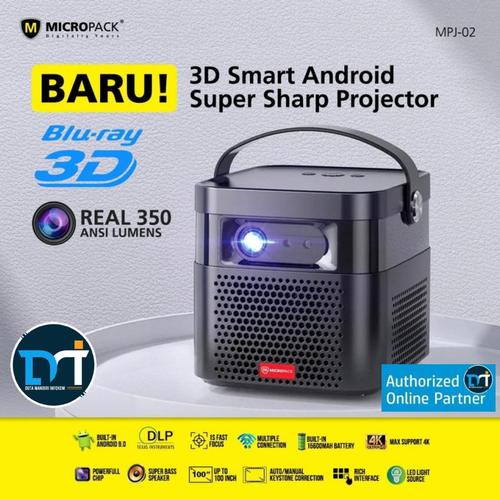 Promo Micropack MPJ 02 -BlueRay 3D Smart Mini Projector with Android System Cicil 0% 3x ...