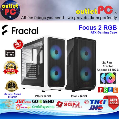 Promo FRACTAL DESIGN CASING FOCUS 2 RGB ATX Gaming Case FOCUS2 ARGB ...