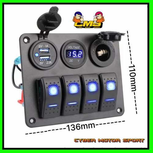 Jual saklar Panel dashboard add on universal. usb volt socket 12v ...