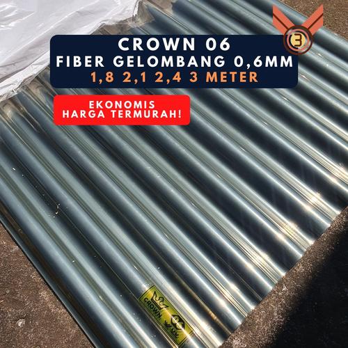 Jual Atap Fiber Gelombang CROWN 06 Transparan TERMURAH Bening - 2,4m x ...