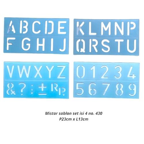 Jual PENGGARIS PLASTIK MISTAR SABLON MAL CETAK ABJAD HURUF BESAR - Kota ...