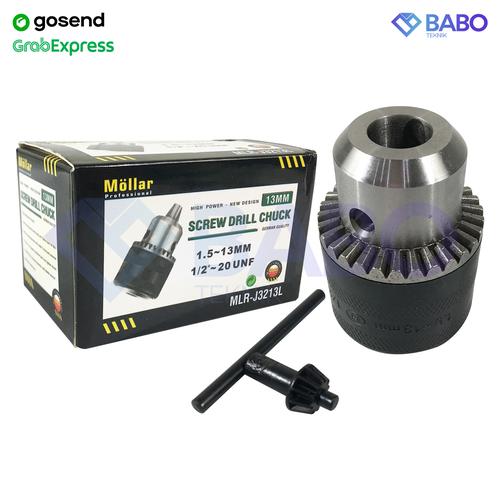 Jual SET KEPALA & KUNCI MESIN BOR LISTRIK 13 MM - DRILL CHUCK MOLLAR ...