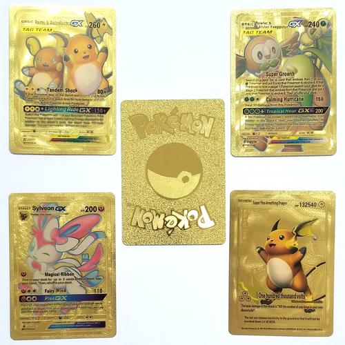 Jual Kartu Pokemon GX Gold Emas Rowlet Exeggutor Raichu Dragon Sylveon ...