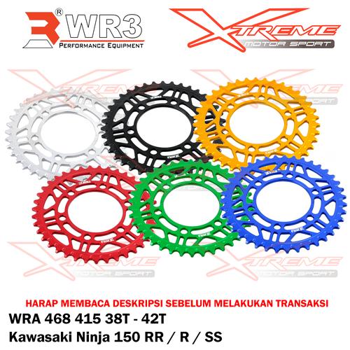 Jual Gear Belakang WR3 Kawasaki Ninja 150 RR / R / SS 38T-42T WRA 468 ...