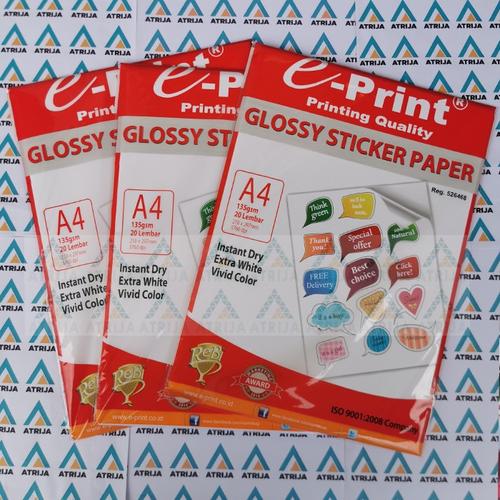 Jual Glossy Sticker Paper E-Print Kertas Sticker A4 - Kota Tangerang ...