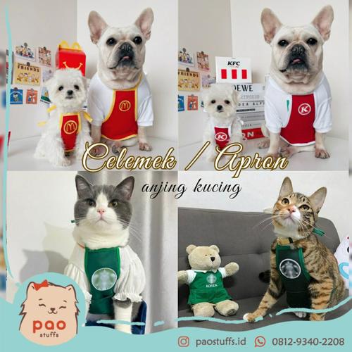 Jual celemek apron mcd starbucks kfc untuk photoshoot hewan aniing ...