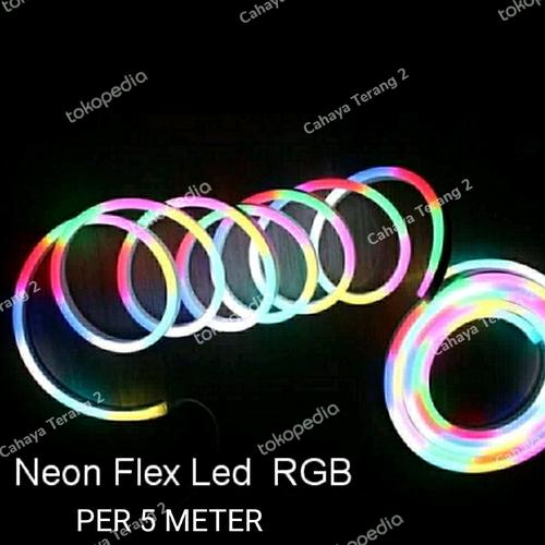 Jual lampu LED Neon Flex RGB 220v flexible sign full warna 5 meter ...