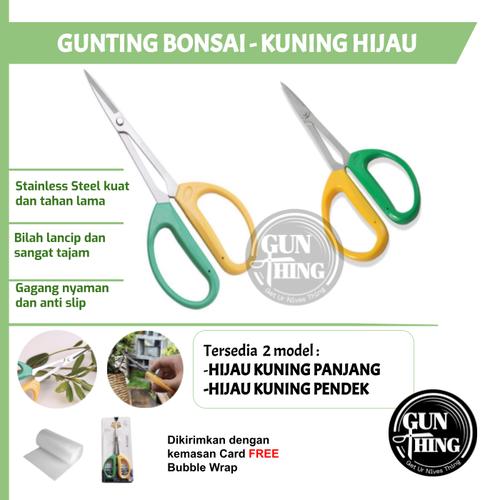 Jual Gunting Bonsai Panjang - Gunting Pruning Hijau Kuning - Ranting ...