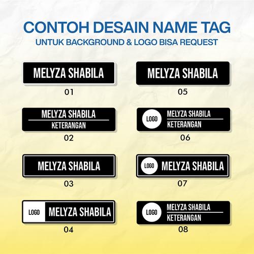 Jual Name Tag Akrilik / Name Tag Dada Peniti / Papan Nama Dada / Papan ...