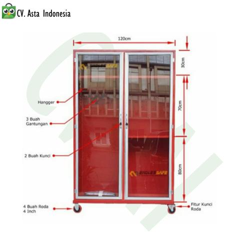 Jual Lemari APD Alumunium + Lemari Cabinet Pemadam Uk 180 x 120 x 40 ...
