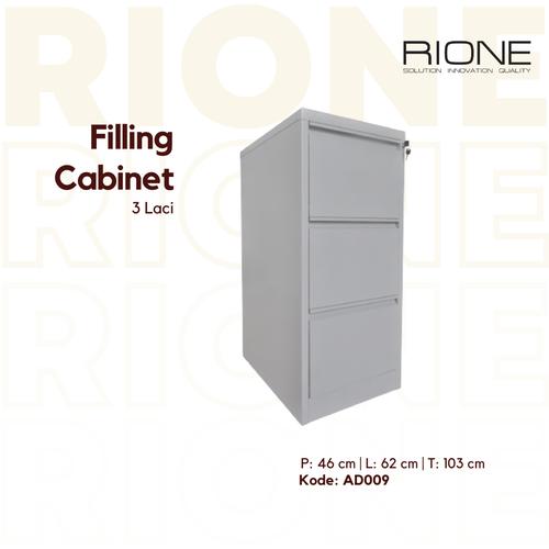 Jual Lemari Filling Cabinet Rak Besi Arsip Kantor 3 Laci RIONE - Kab ...