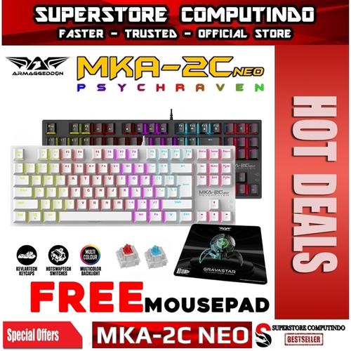 Promo Keyboard Gaming Mechanical Armaggeddon MKA-2C NEO Psychraven TKL ...