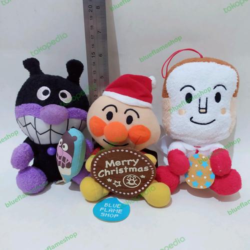 Jual anpanman shokupanman baikinman boneka karakter original natal xmas ...
