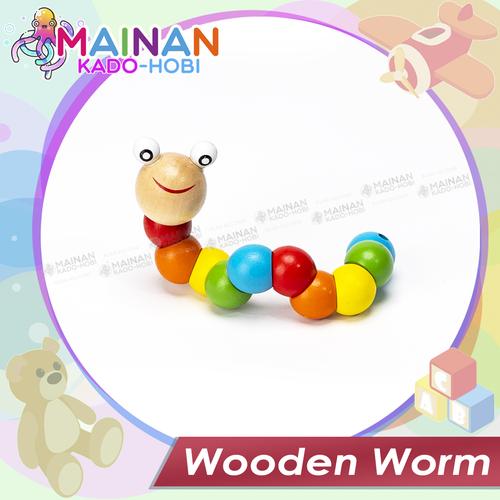 Jual MAINAN ANAK EDUKASI MINIATUR KERETA ULET CACING KAYU - Jakarta ...