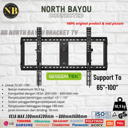 Jual BRAKET TV BRACKET 50 55 60 65 70 75 80 86 100 INCH WATERPASS ...